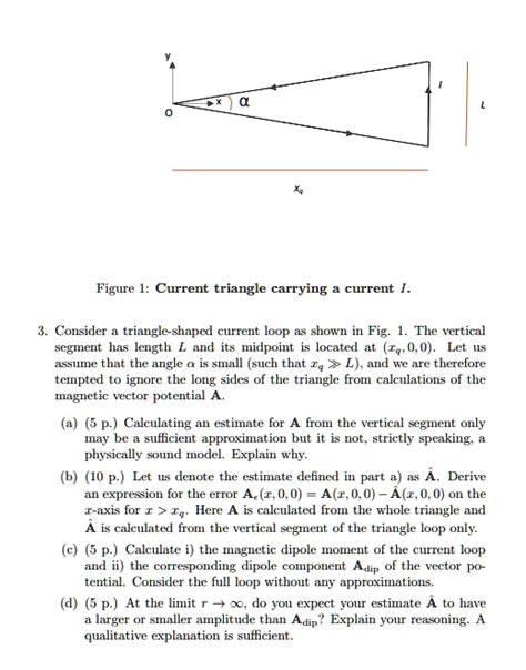 Solved Xq Figure 1 Current Triangle Carrying A Current I 3 Consider