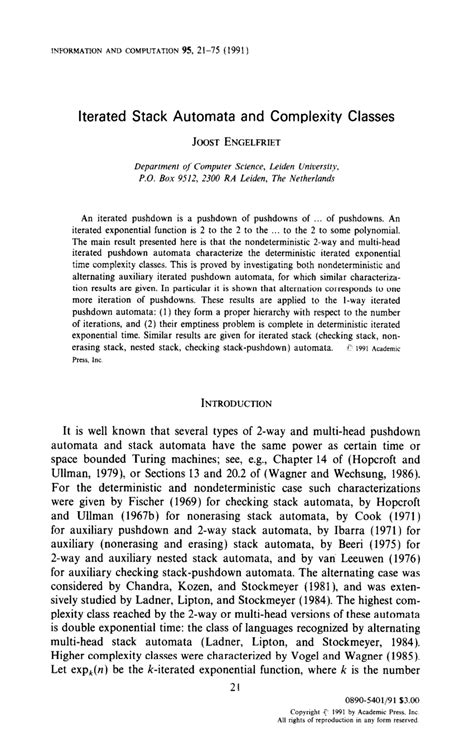 pdf iterated stack automata and complexity classes