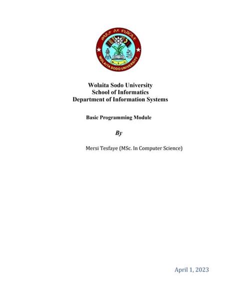 2 Computer Programming Modulepdf Programming Languages Computing