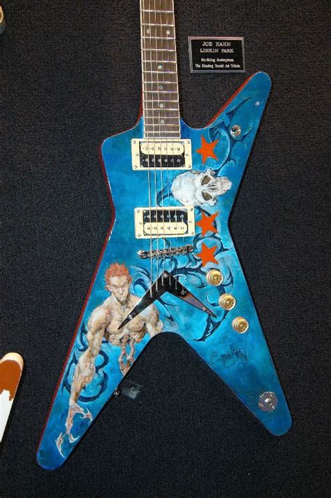 Chester Bennington Custom Dean Guitar Featured In Six String Masterpieces Exhibition Lp