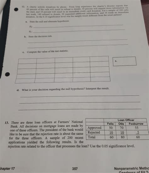 Solved CHAPTER ASSIGNMENT NONPARAMETRIC METHODS Chegg