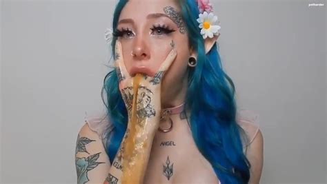 Stupid Blue Hair Bitch Barf