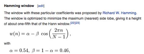 Apply The Hamming Window To A Sinusoidal Signal Signal Processing Stack Exchange