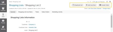 Manage Shopping Lists In The Back Office Orocommerce Orocrm And Oroplatform Documentation