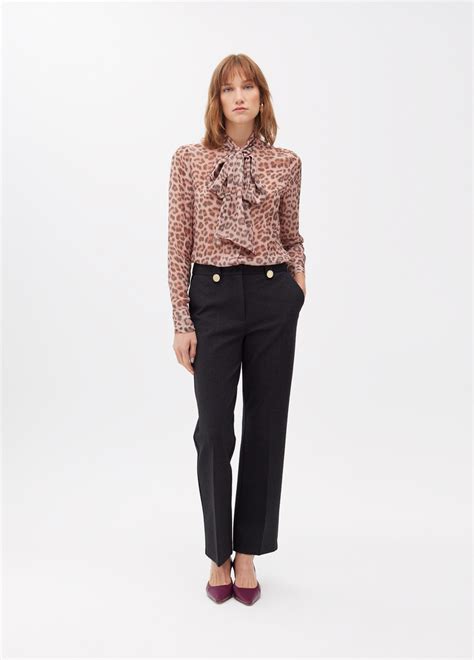 Pantalón De Punto Con Botones Dorados Lola Casademunt