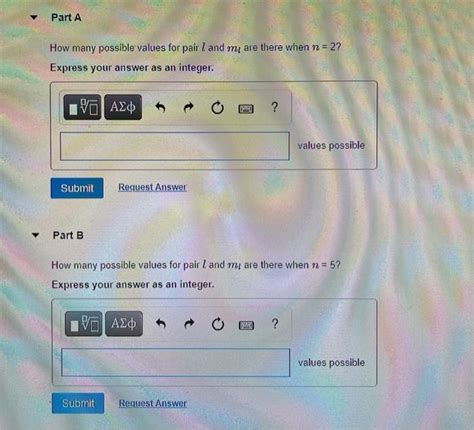 Solved Part A How Many Possible Values For Pair I And My Are Chegg Com