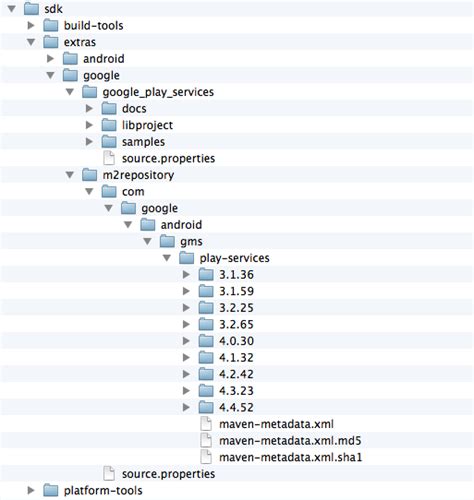 Android How Do I Match A Google Play Services Revision With An Install Version Stack Overflow