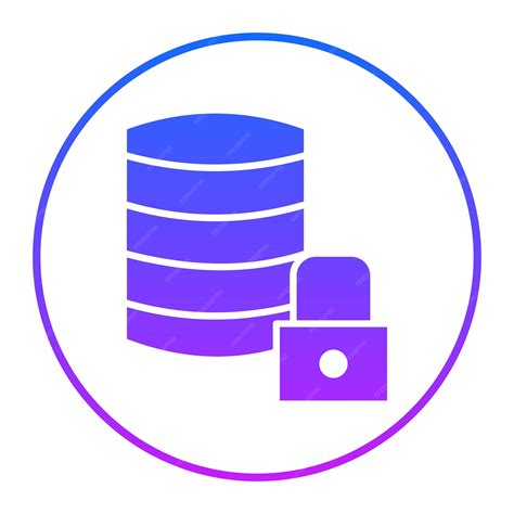 Premium Vector Database Lock Vector Illustration