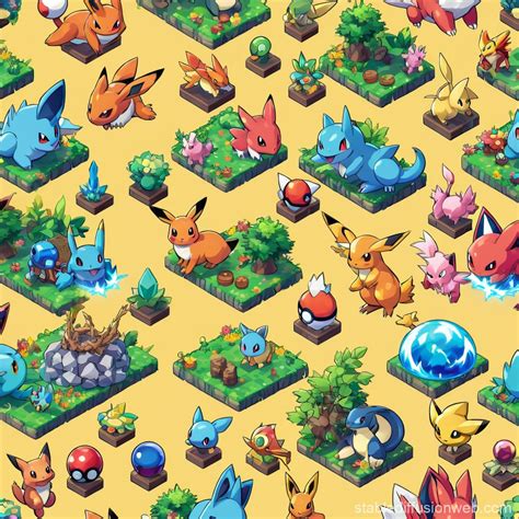 Isometric Pokémon Sprite Sheet Stable Diffusion Online