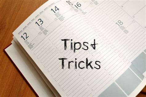 Tips And Tricks Write On Notebook Stock Image Image Of Helpful