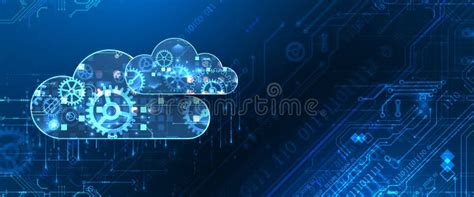 Cloud Computing Concept Abstract Connection Technology Background Stock Vector Illustration Of