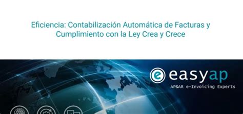 Eficiencia financiera contabilización automática y ley crea y crece