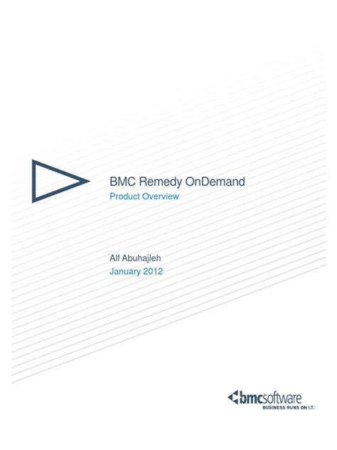 bmc remedy ondemand product overview pdf cloud computing