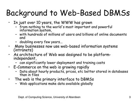 PPT Introduction To Web Based DBMS Technology PowerPoint Presentation ID