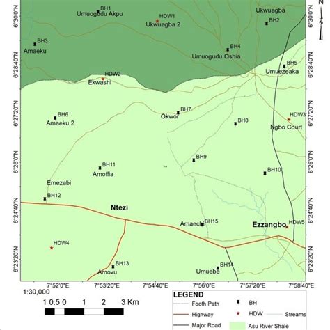 Geologic Map Of The Area Showing Sample Points Download Scientific