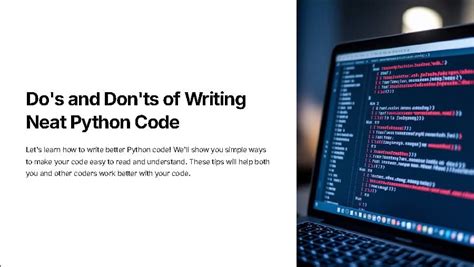 Dos And Donts Of Writing Neat Python Code Ap Csp By Franco Comp Sci
