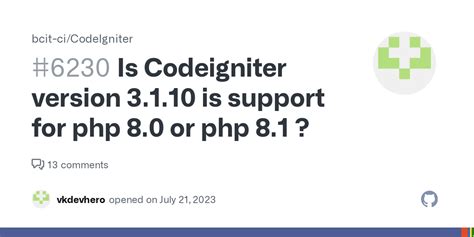 Is Codeigniter Version Is Support For Php Or Php Issue Bcit Ci