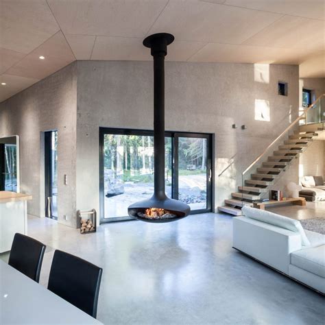 Villa K S Angular Concrete Volumes Provide Views Of A Finnish Forest