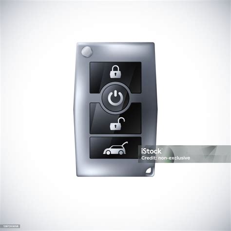 제어 버튼이 있는 무선 자동차 키입니다 현대 의 현실적인 금속 자동차 키 벡터 강철에 대한 스톡 벡터 아트 및 기타 이미지 강철 검은색 경주 시작을 알리는 사람
