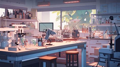 科学实验室一角11插画图片 千库网