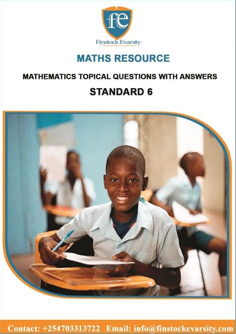 Standard Six Mathematics Revision Questions With Answers Finstock