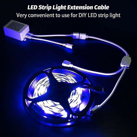 Led Strip Connector Kit 2pcs 4 Pin Led Strip Splitter 1 To 2 Splitter Cable 4 Pin Connector For