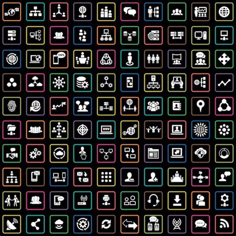 Premium Vector Network 100 Icons Universal Set