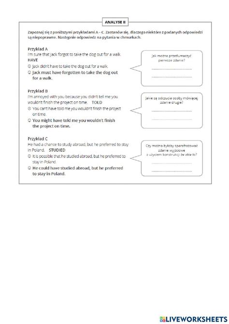 Grammar In Use Modals 2 R Worksheet Live Worksheets
