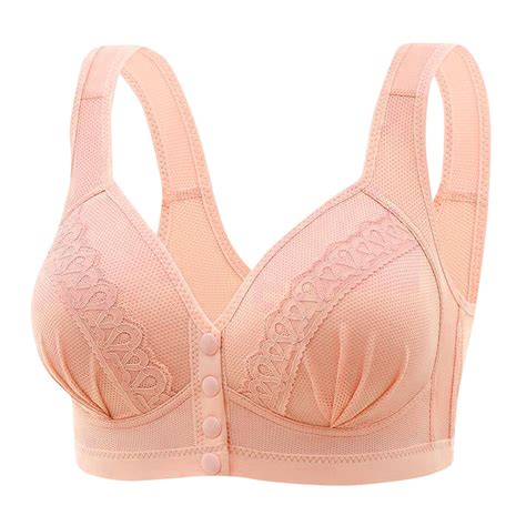 Bigersell Bras For Elderly Women Front Snap Closure Bra Older Women