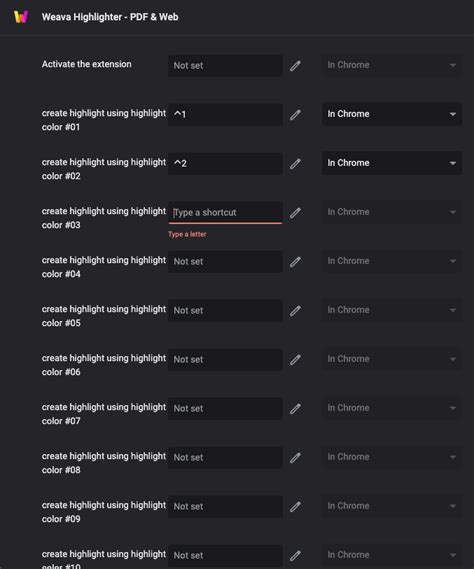 Highlight Shortcut E G Keyboard Key 1 For First Color 2 For