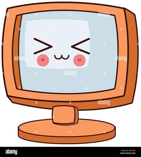 Kawaii Computer Icon Stock Vector Image And Art Alamy