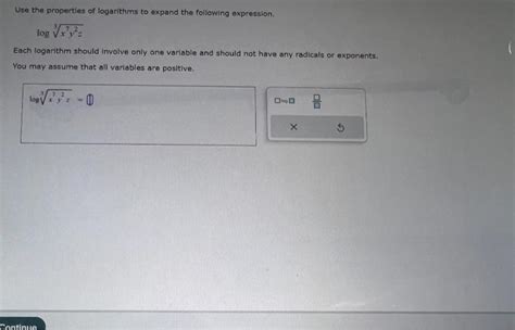 Solved Use The Properties Of Logarithms To Expand The