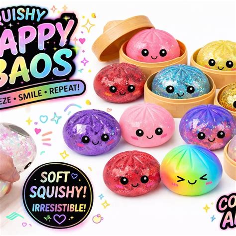 Dumpling Squishy Glitter Etsy