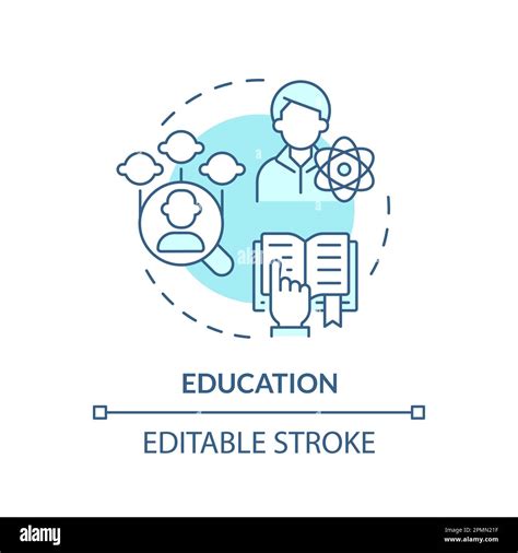 Education Blue Concept Icon Stock Vector Image And Art Alamy