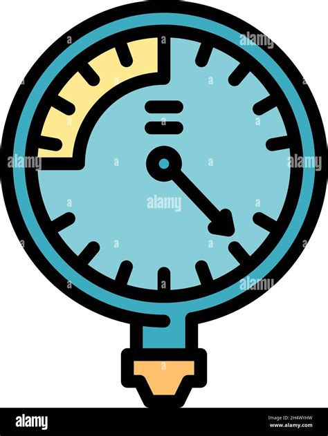 Manometer Fuel Icon Outline Manometer Fuel Vector Icon Color Flat Isolated Stock Vector Image