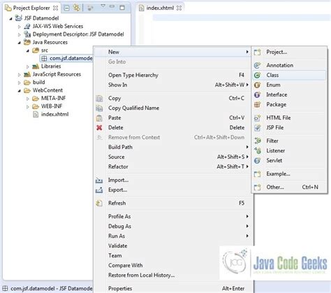 Jsf Datamodel Example Java Code Geeks