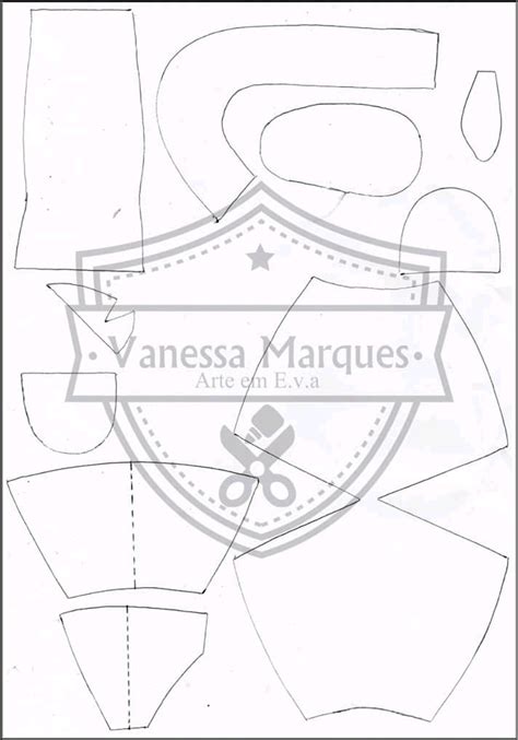Boneca Em Eva Com Enchimento Molde Para Imprimir Ver E Fazer