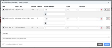 Fr Po Receive Trackable Items With Batch Code Serial No · Issue 2660 · Inventreeinventree