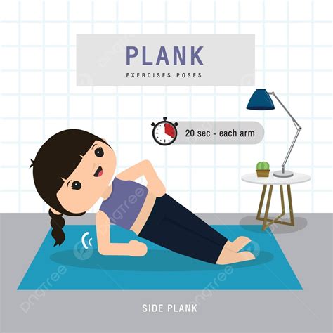 Woman Planking Exercise At Gym Home Vector Workout Lifestyle Active Vector Workout Lifestyle