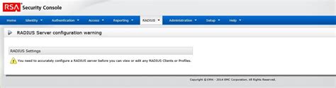 Unable To Create Radius Profiles Via The Rsa Authentication Manager Security Console Rsa Community