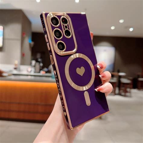 Side Heart Shape Wireless Charging Silicone For Case For Samsung Galaxy