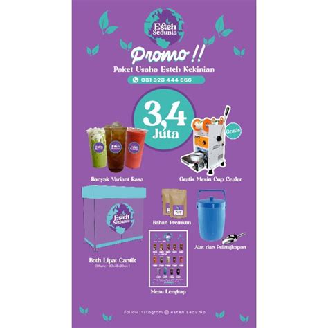 Jual Paket Usaha Es Teh Shopee Indonesia