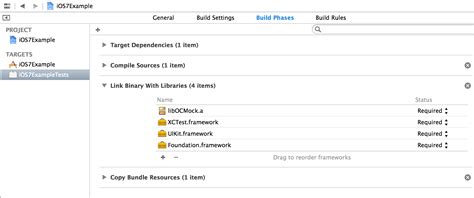 IOS Project Setup OCMock