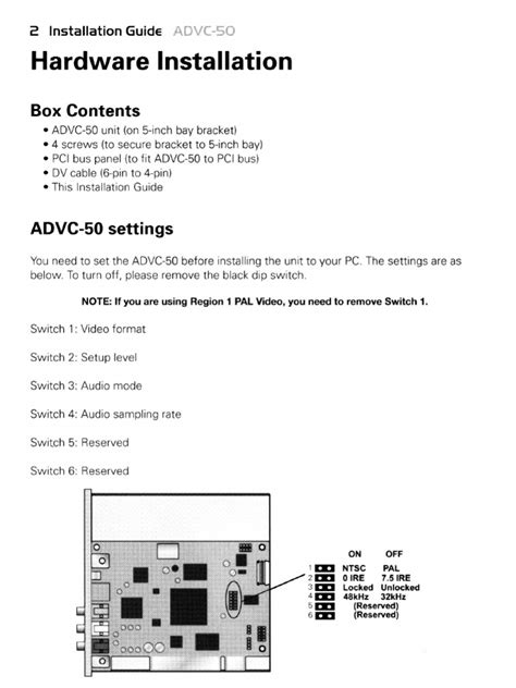 Advc 50 User Manual Pdf Media Technology Computer Architecture