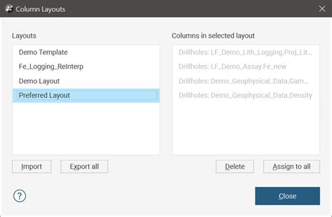 Drillhole Correlation Tool