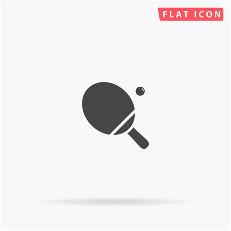 Ping Pong Flat Vector Icon Glyph Style Sign Simple Hand Drawn