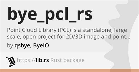 Bye Pcl Rs ML AI Statistics In Rust Lib Rs