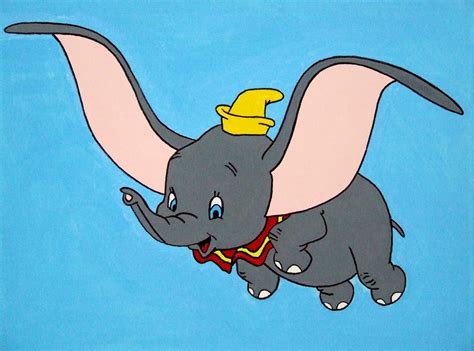 Dumbo Acrylic On Canvas Disney Drawings Mural Painting Dumbo
