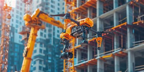 An Automated Construction Site With Drones And Robots Collaborating To