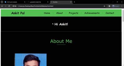 Ankit Pal On Linkedin Using Html Css Bharatintern Bharatinternship